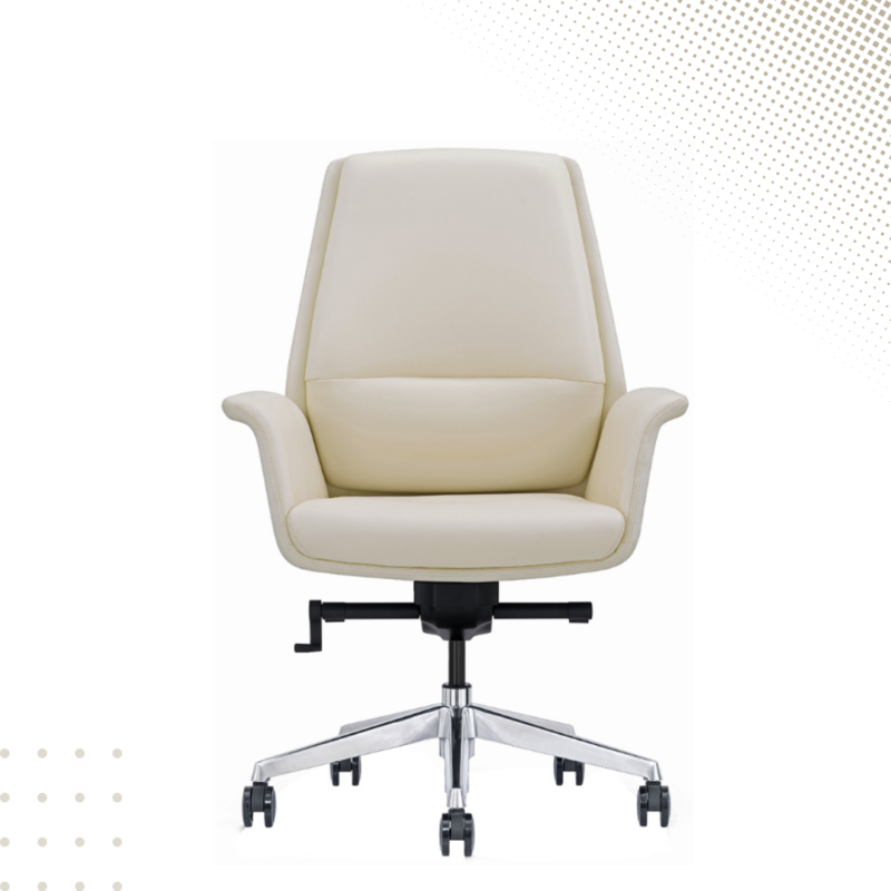 E810B- Medium Back Leather Chair PU